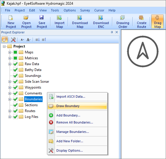 Recording multi beam echo sounder data in Hydromagic - Hydrographic Survey Software